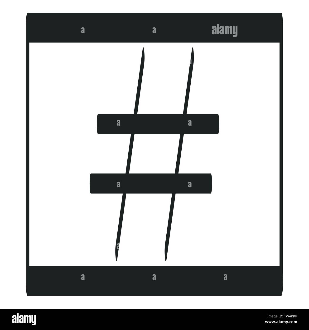 Simple element illustration. Hashtag symbol design from Social Media ...