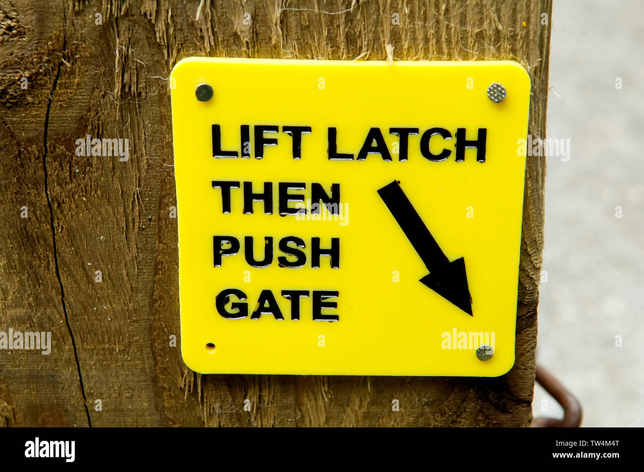 Lift latch sign hi-res stock photography and images - Alamy