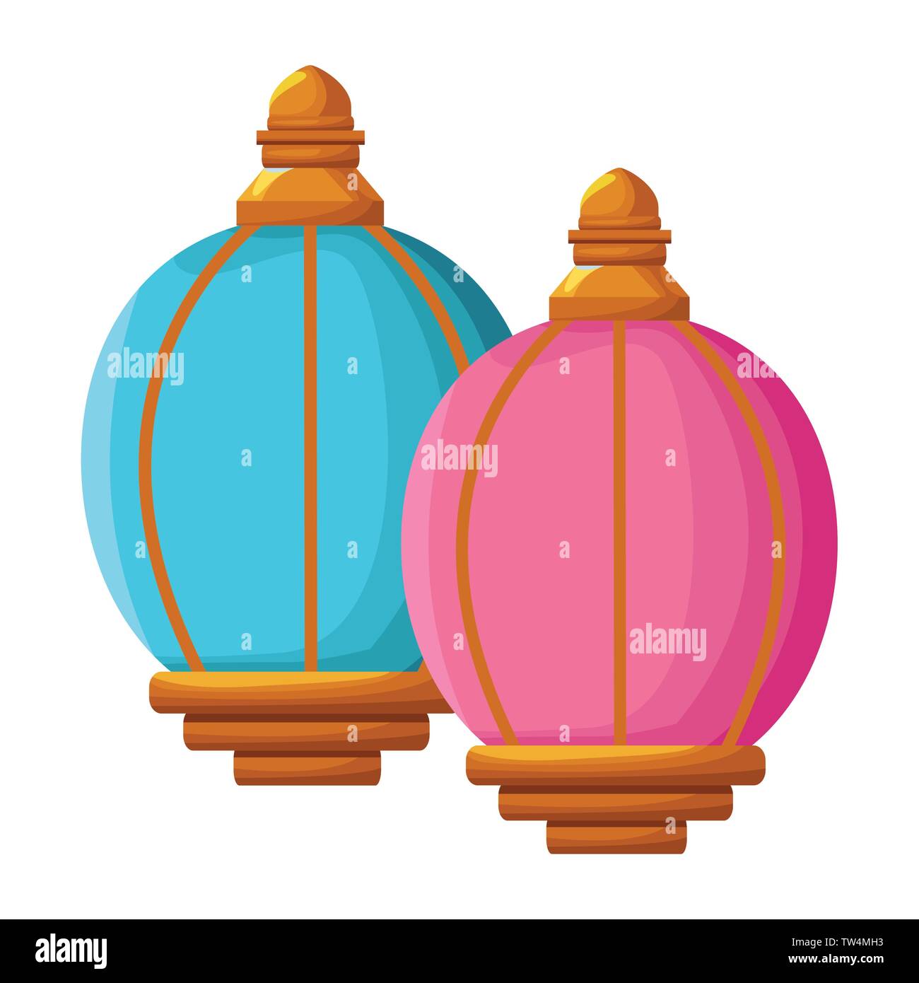 colorful lantern icon cartoon isolated Stock Vector Image & Art - Alamy