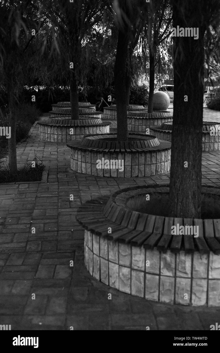 Little park rest corner Stock Photo - Alamy