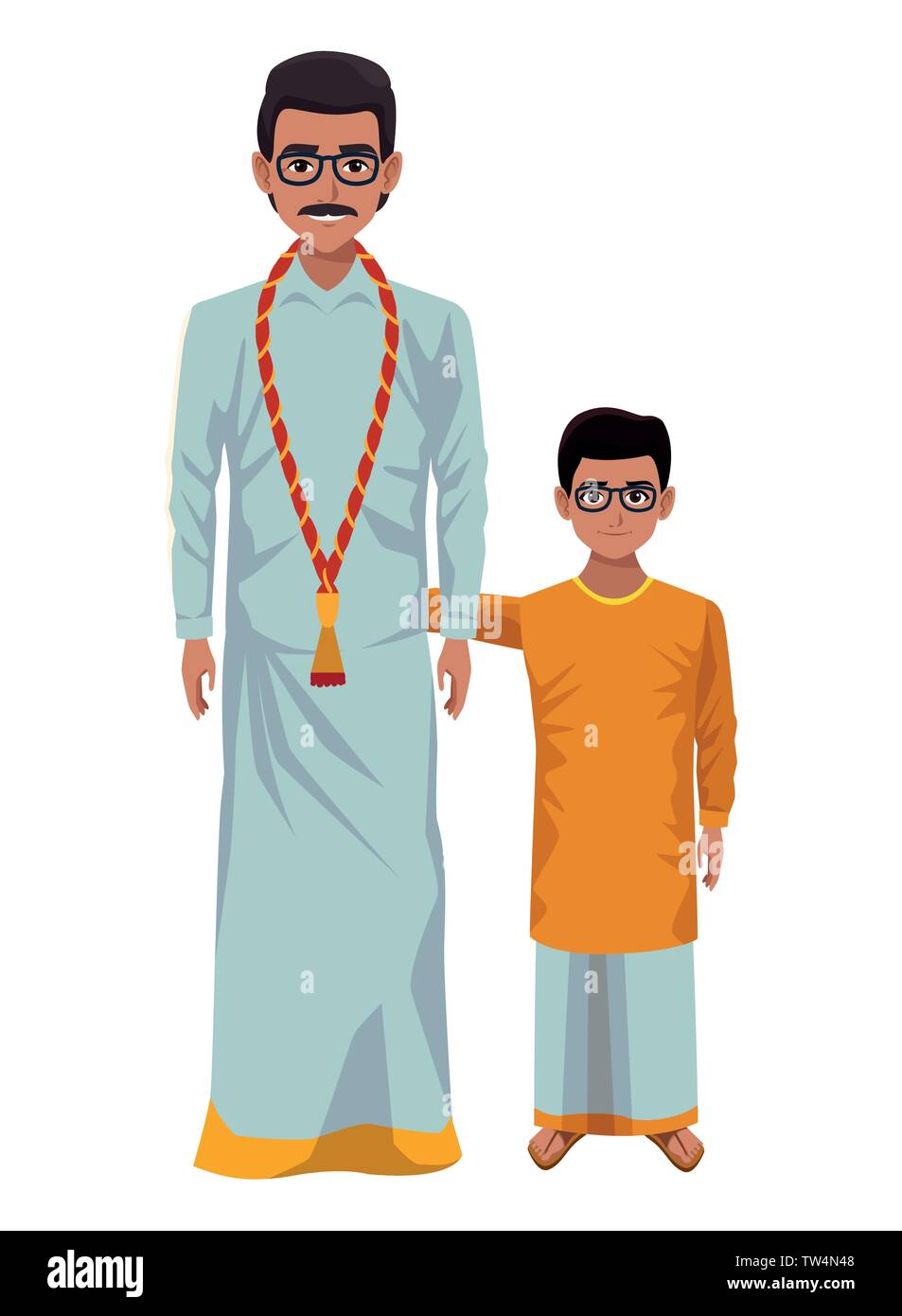 indian family avatar cartoon character Stock Vector Image & Art - Alamy