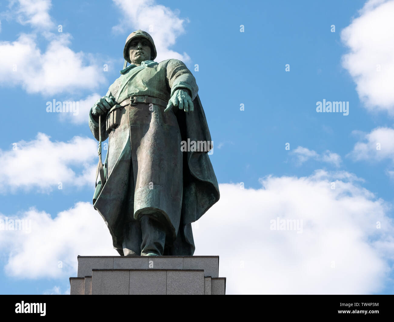 BERLIN, GERMANY - JUNE 8, 2019: Statue of A Soviet Soldier At Soviet ...