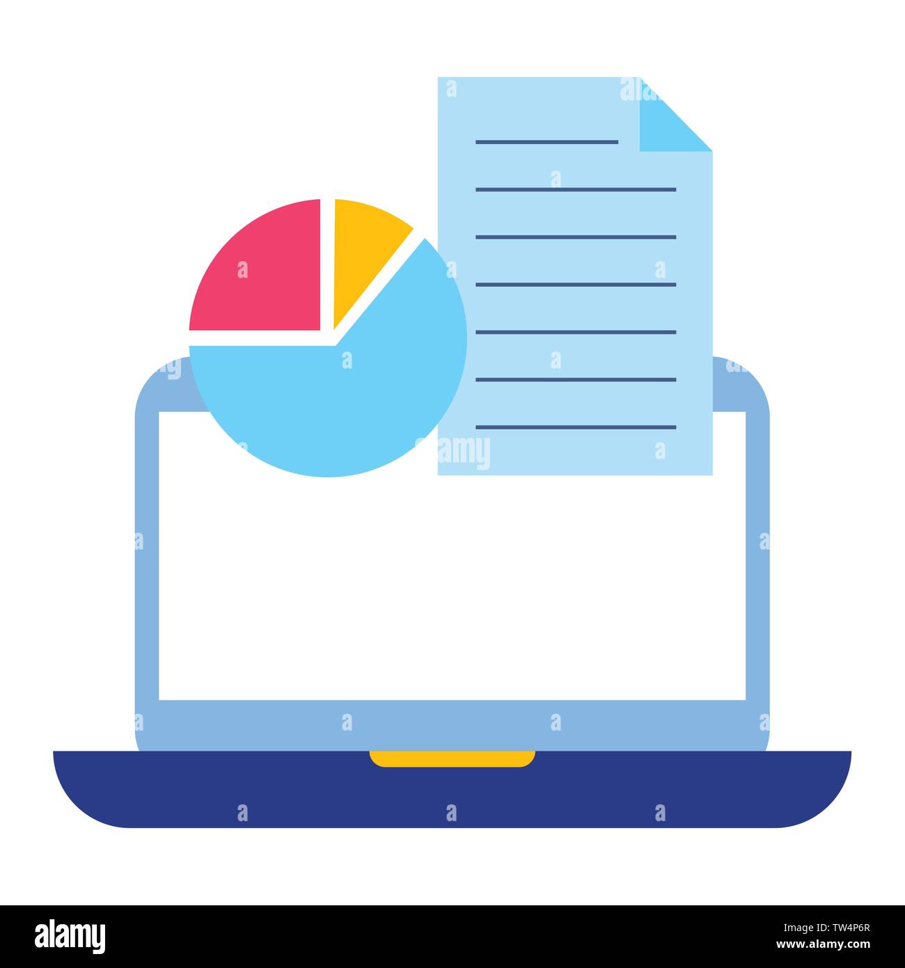 business laptop report chart document Stock Vector Image & Art - Alamy