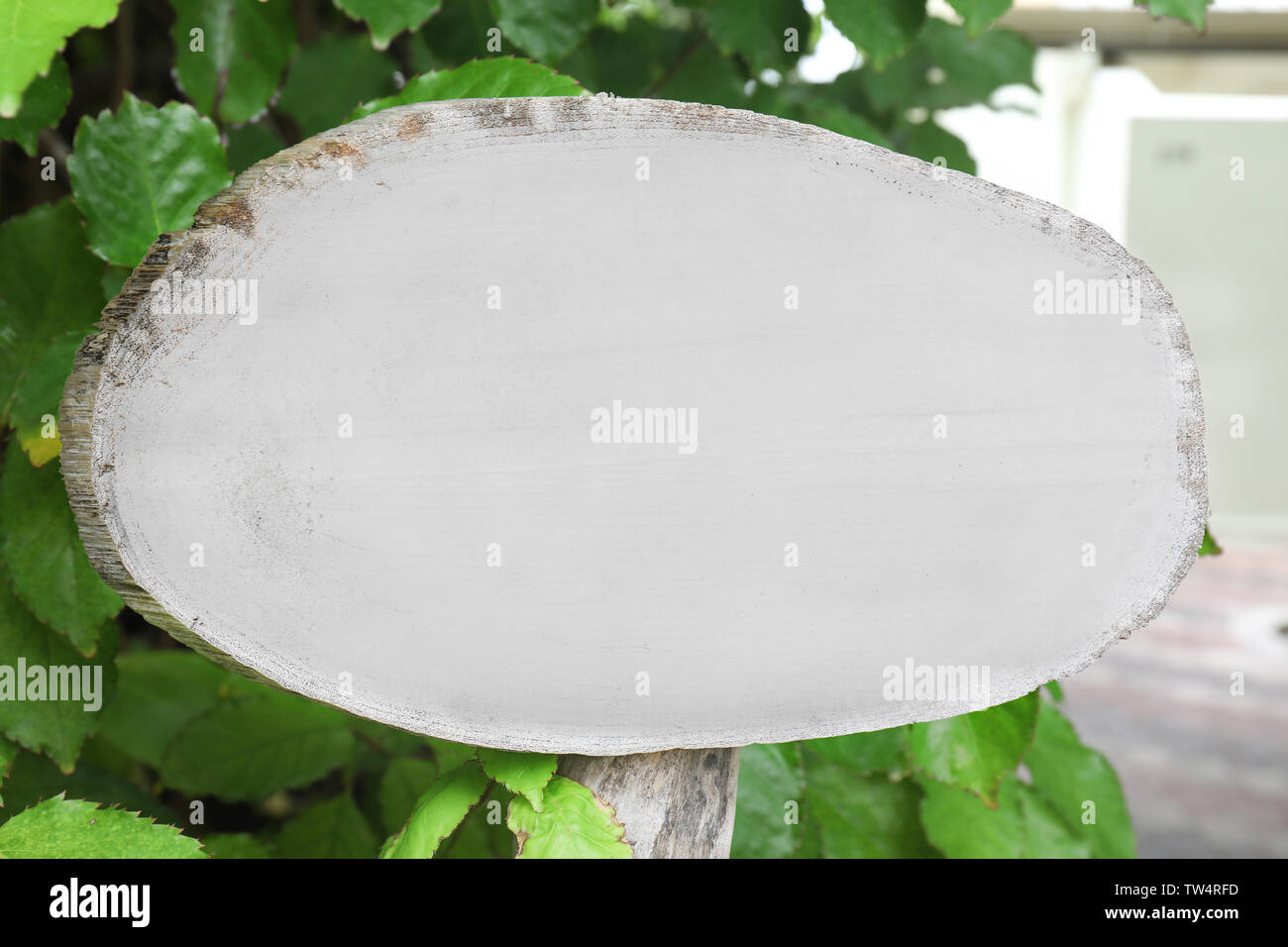 Blank information board outdoors Stock Photo - Alamy