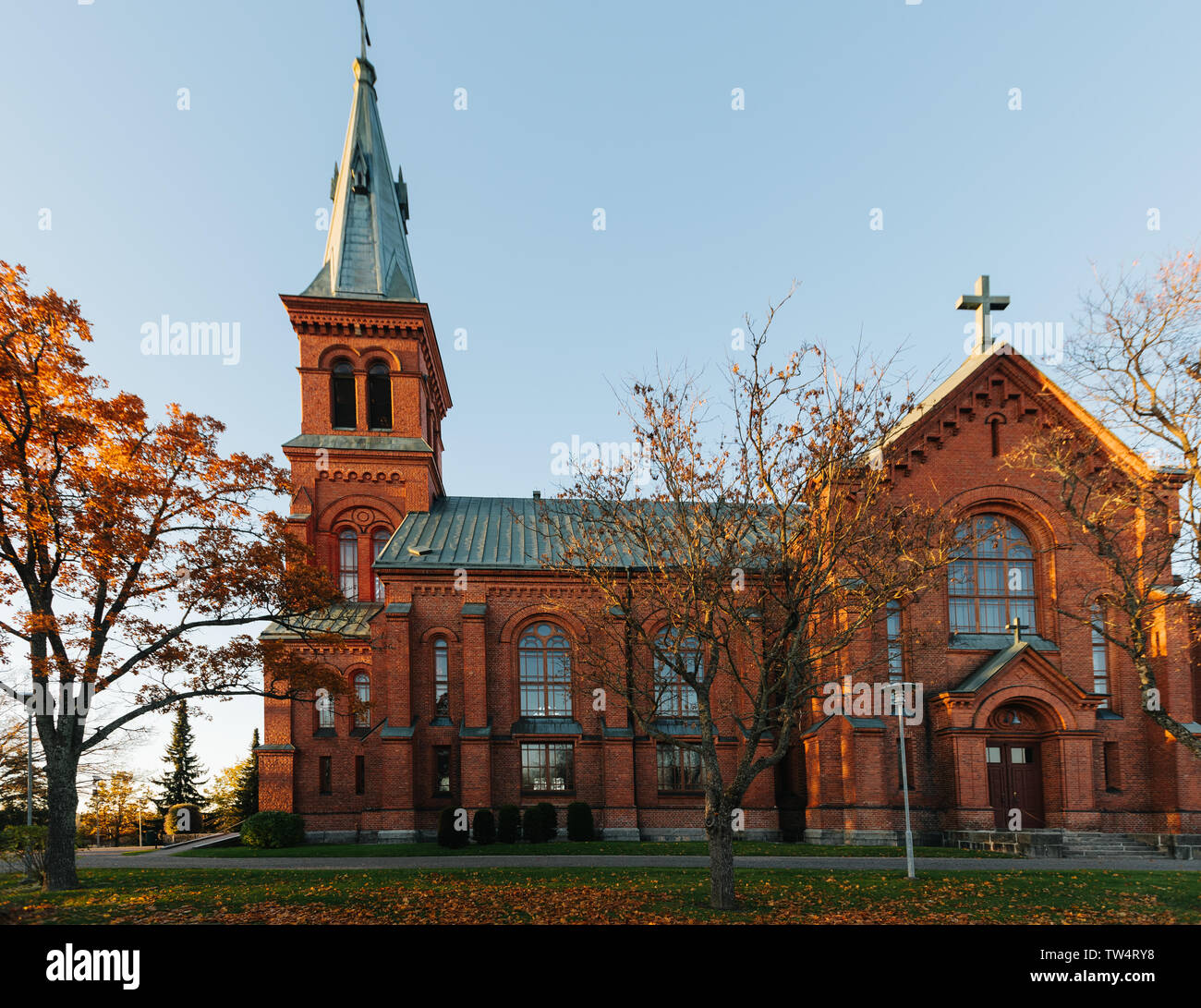 Sipoo Church Finland Autumn Stock Photo - Alamy