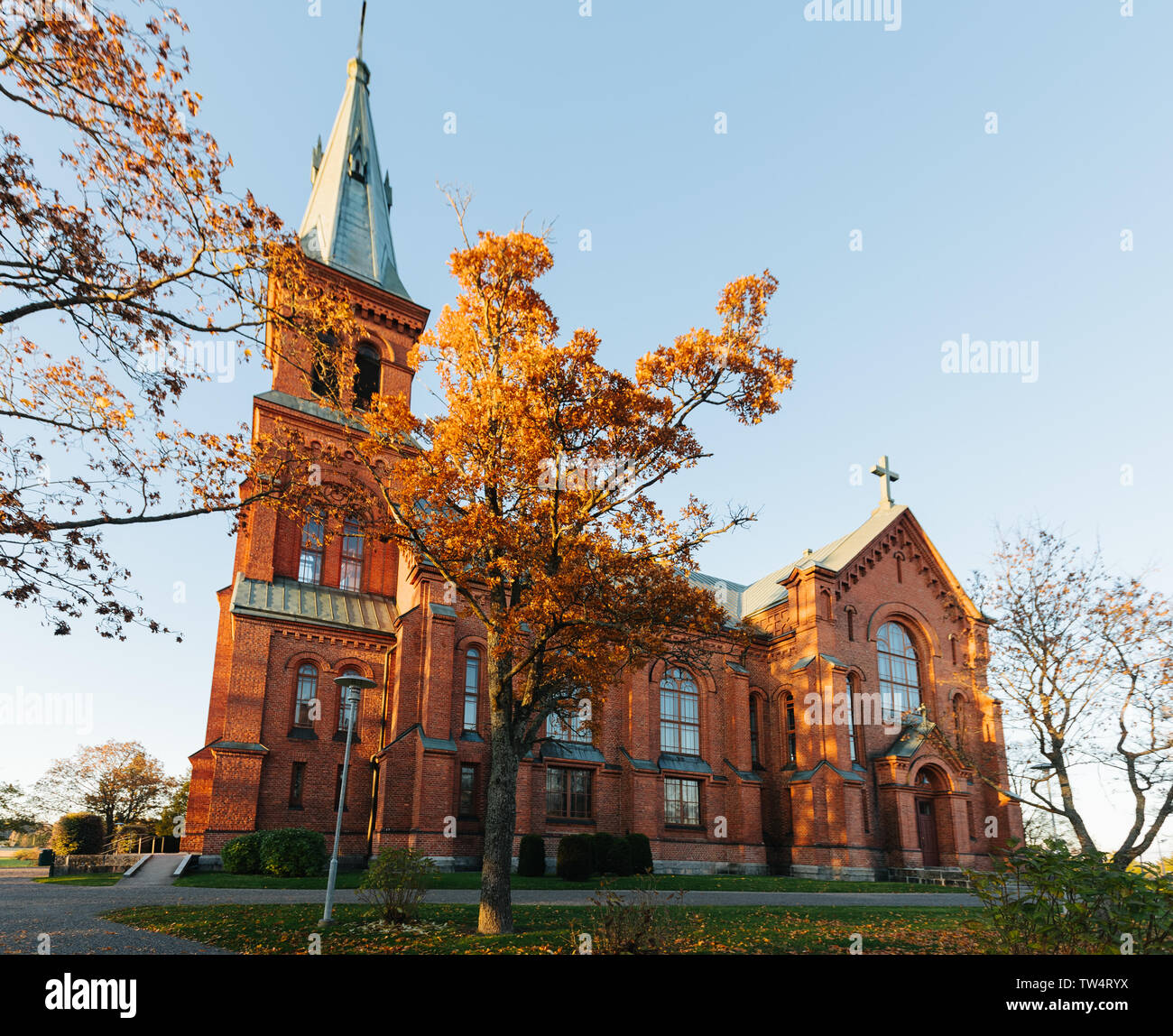 Sipoo Church Finland Autumn Stock Photo - Alamy