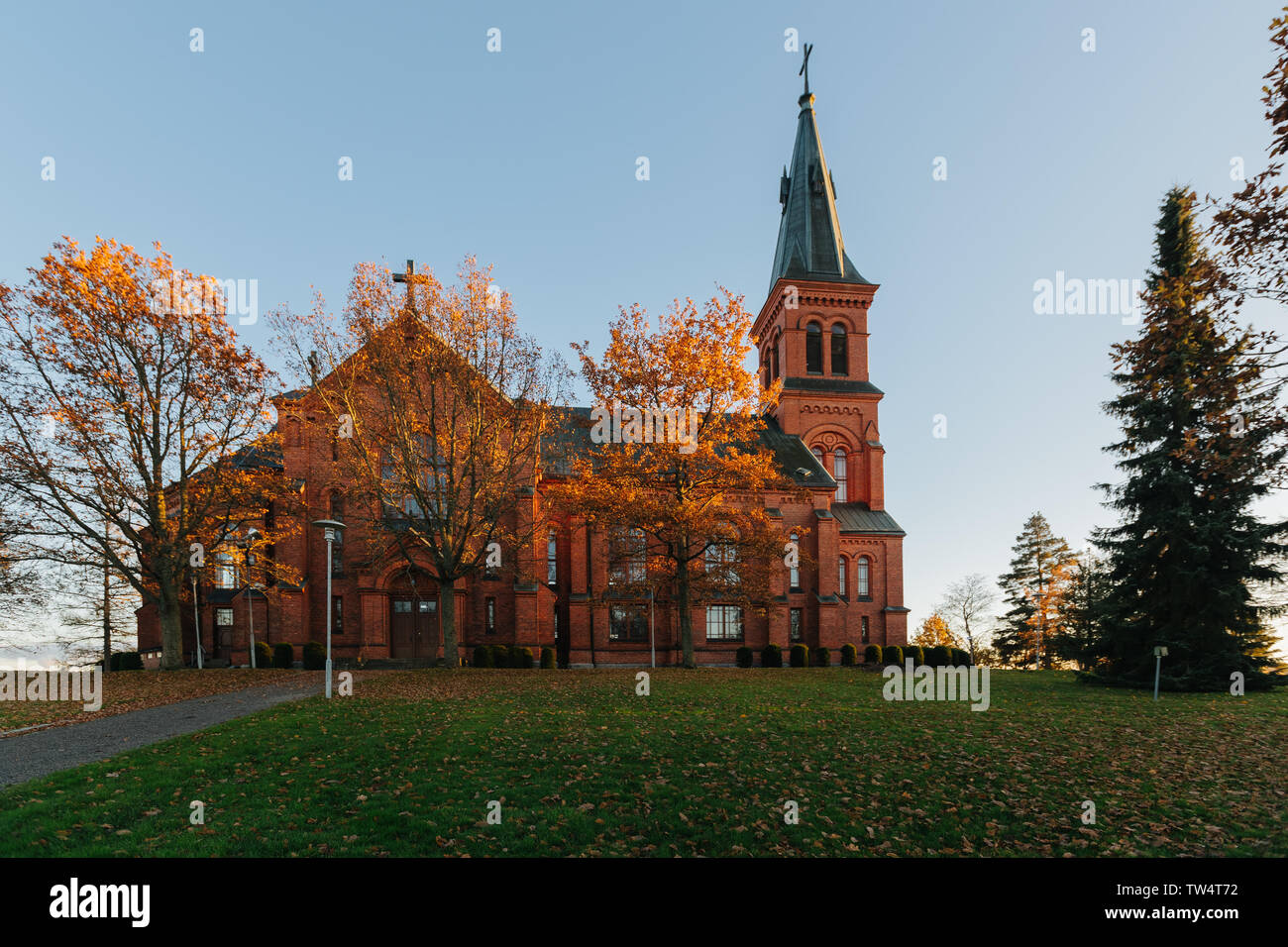 Sipoo Church Finland Autumn Stock Photo - Alamy