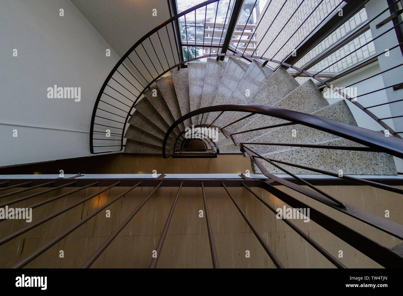 spiral staircase to the building Stock Photo - Alamy