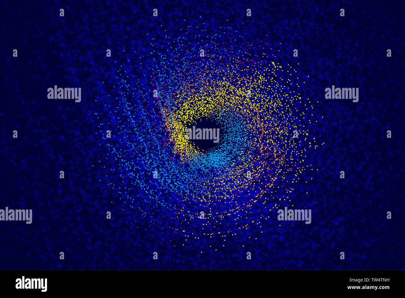 Color Dynamic Particle, Cosmic Swirl Abstract Background Stock Photo ...