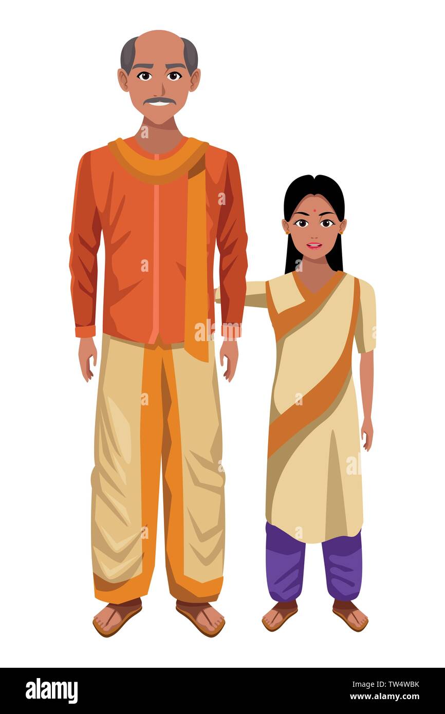 indian family avatar cartoon character Stock Vector Image & Art - Alamy
