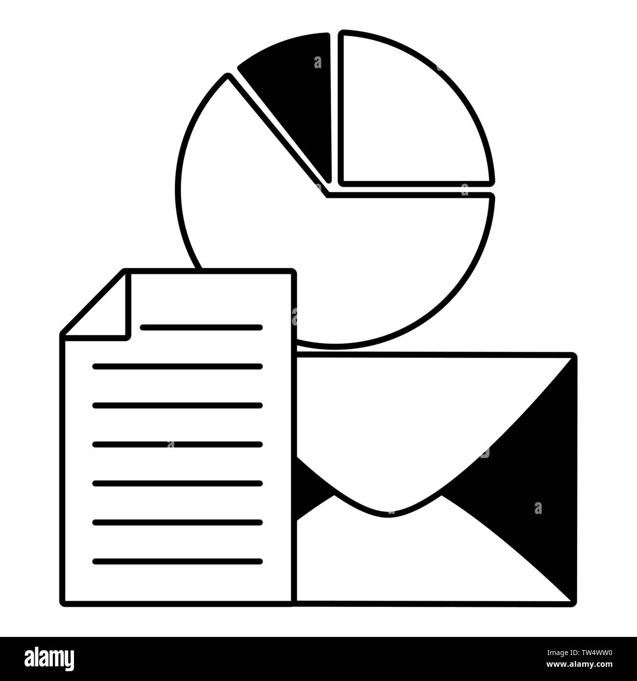 business report chart email document Stock Vector Image & Art - Alamy