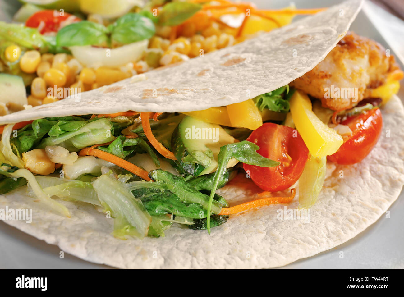 Close up taco served hi-res stock photography and images - Alamy