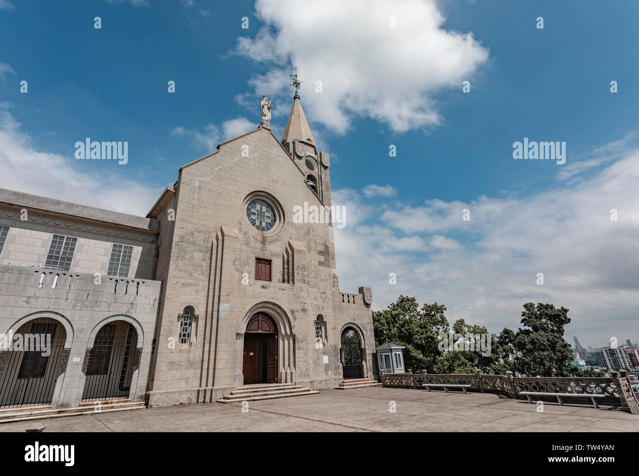 Panoramic view of the Monastery Hall of Macau, Macau Sightseeing Tower ...