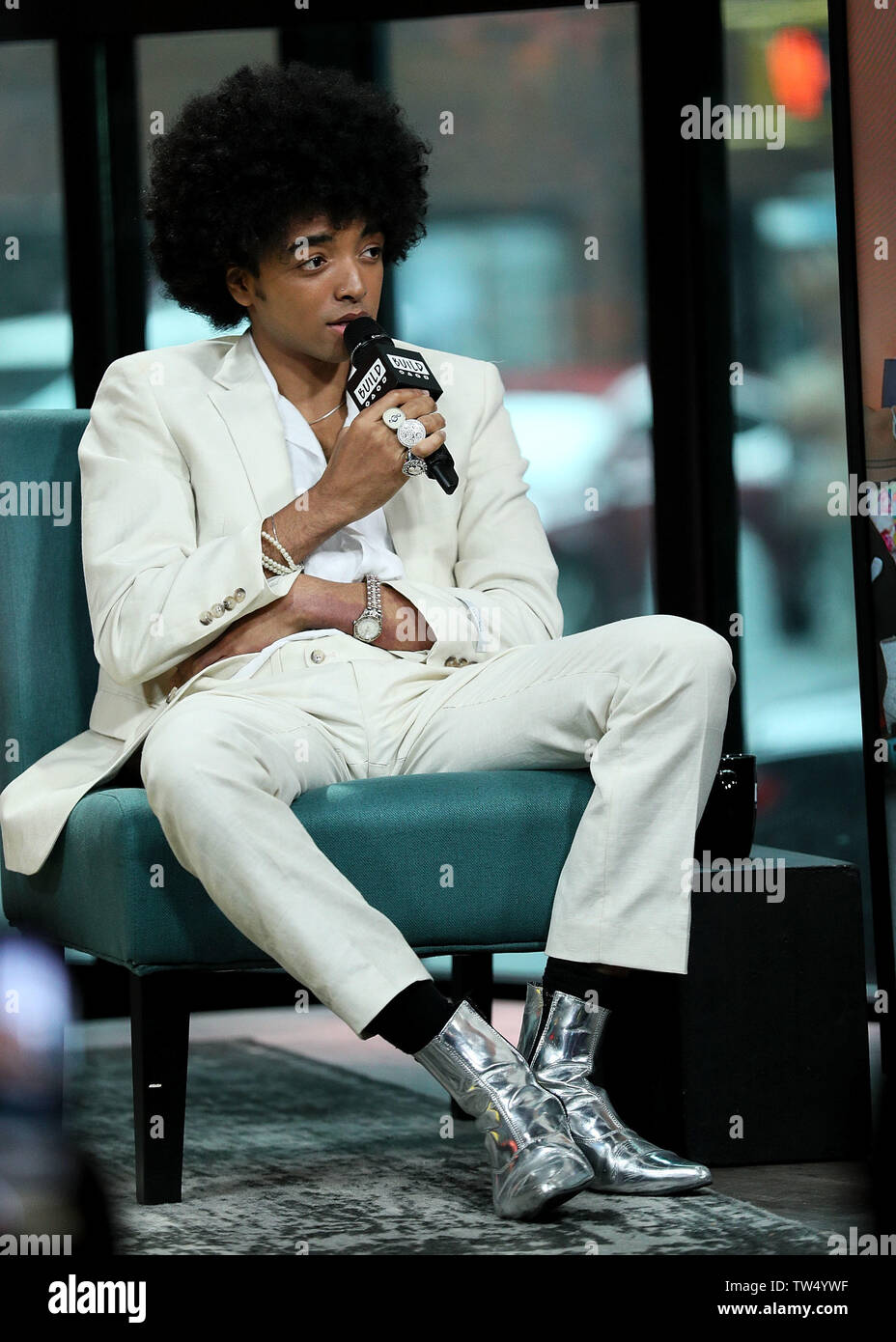 New York, USA. 18 June, 2019. Odiseas Georgiadis at the BUILD Speaker ...