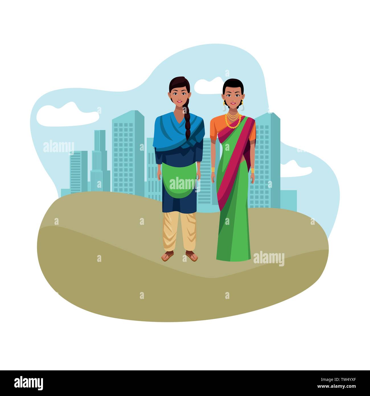 indian women avatar cartoon character Stock Vector Image & Art - Alamy