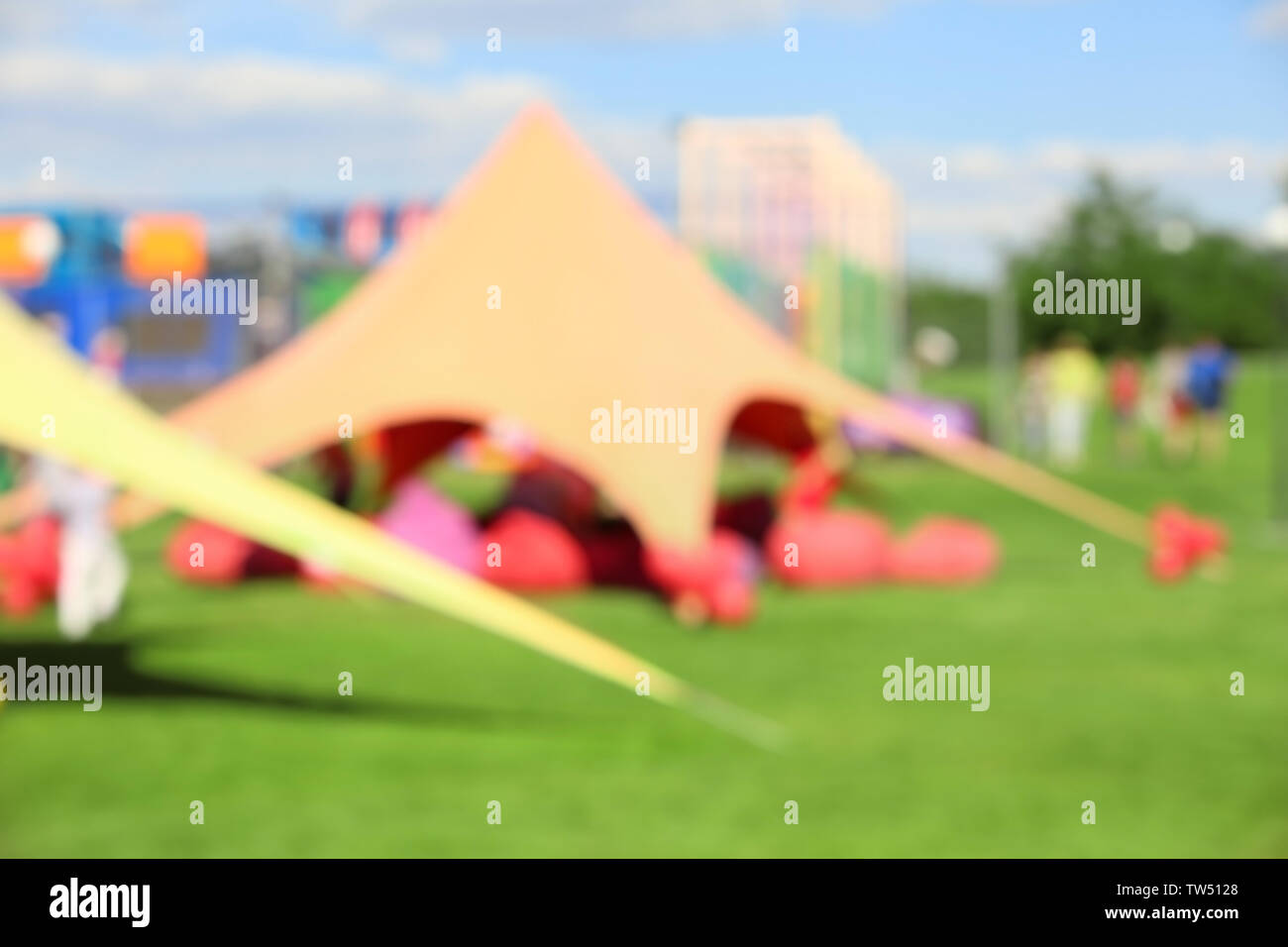 Blurred background of golf course Stock Photo - Alamy