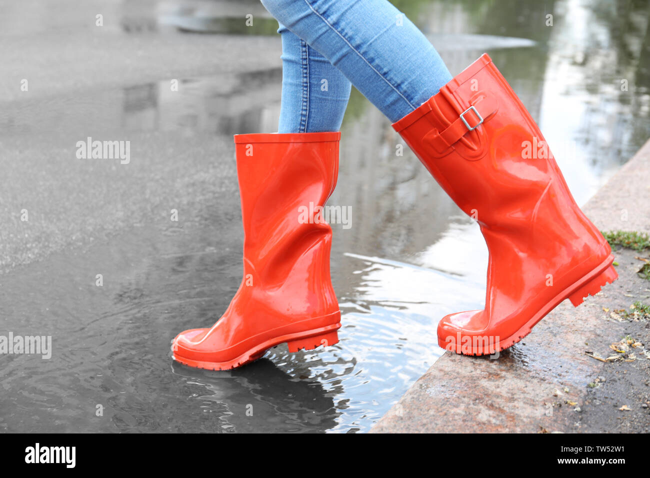 Red Rain Boots Women