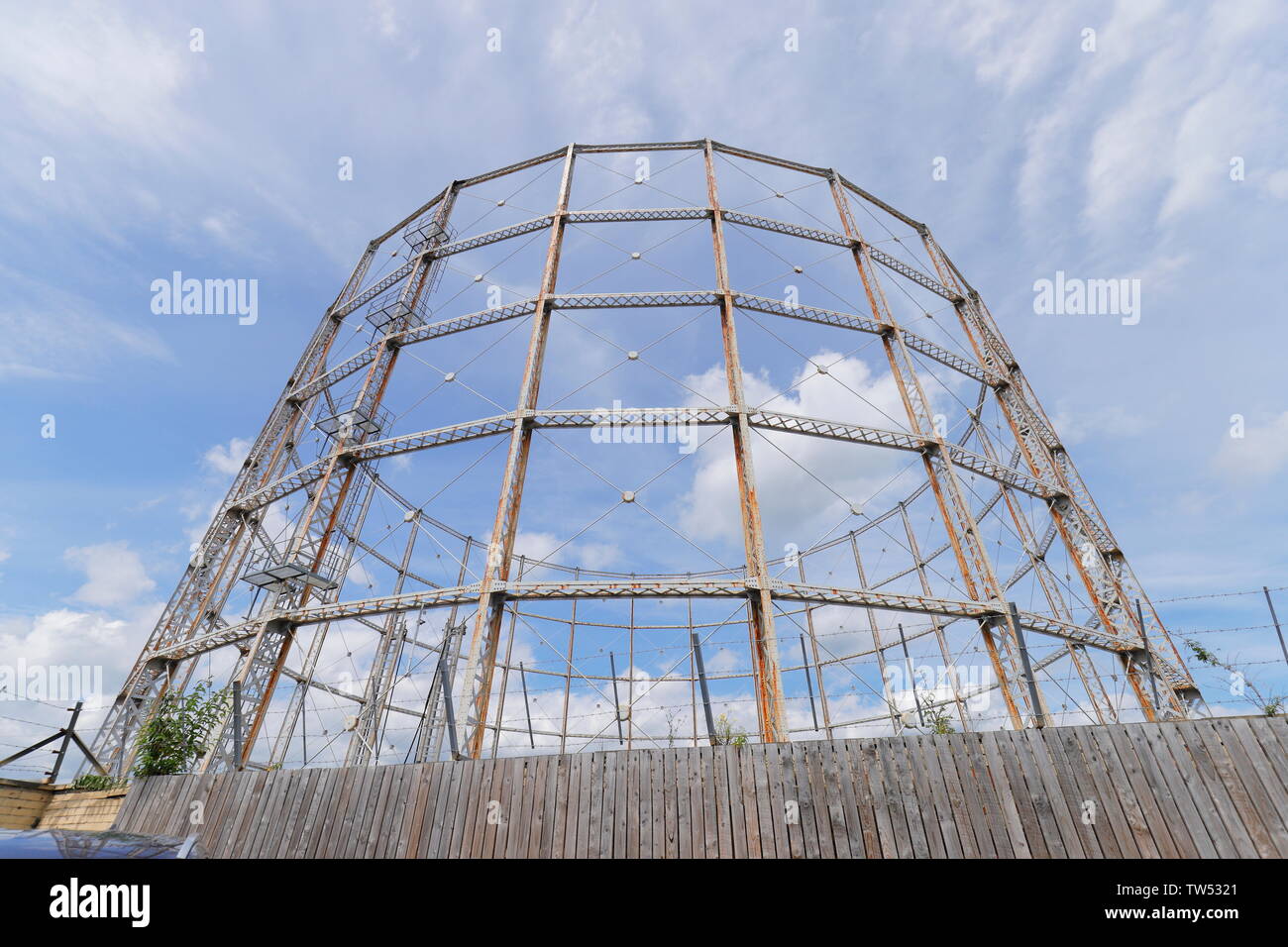 Empty gasometer gas storage tank hi-res stock photography and images ...