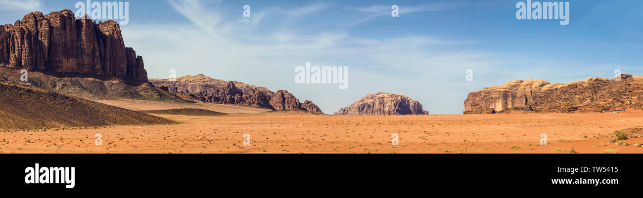 Jordan Wadi Ram Yadan geology, Middle East, Jordan, panorama, Yadan ...