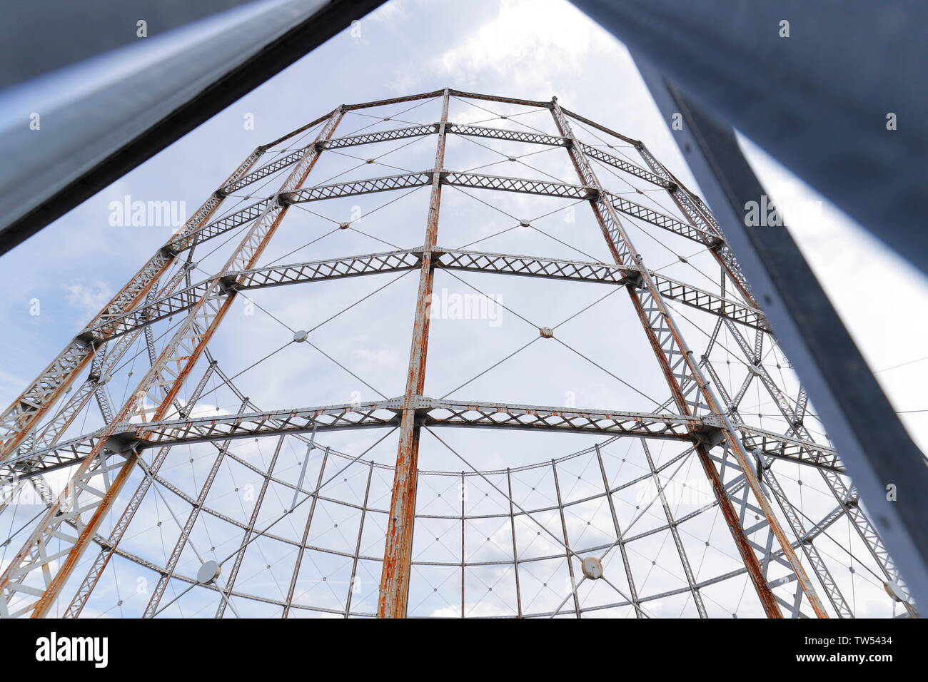 Empty gasometer gas storage tank hi-res stock photography and images ...
