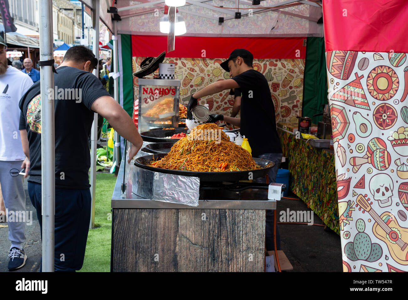 Mexican food street stall during an International street fair selling ...