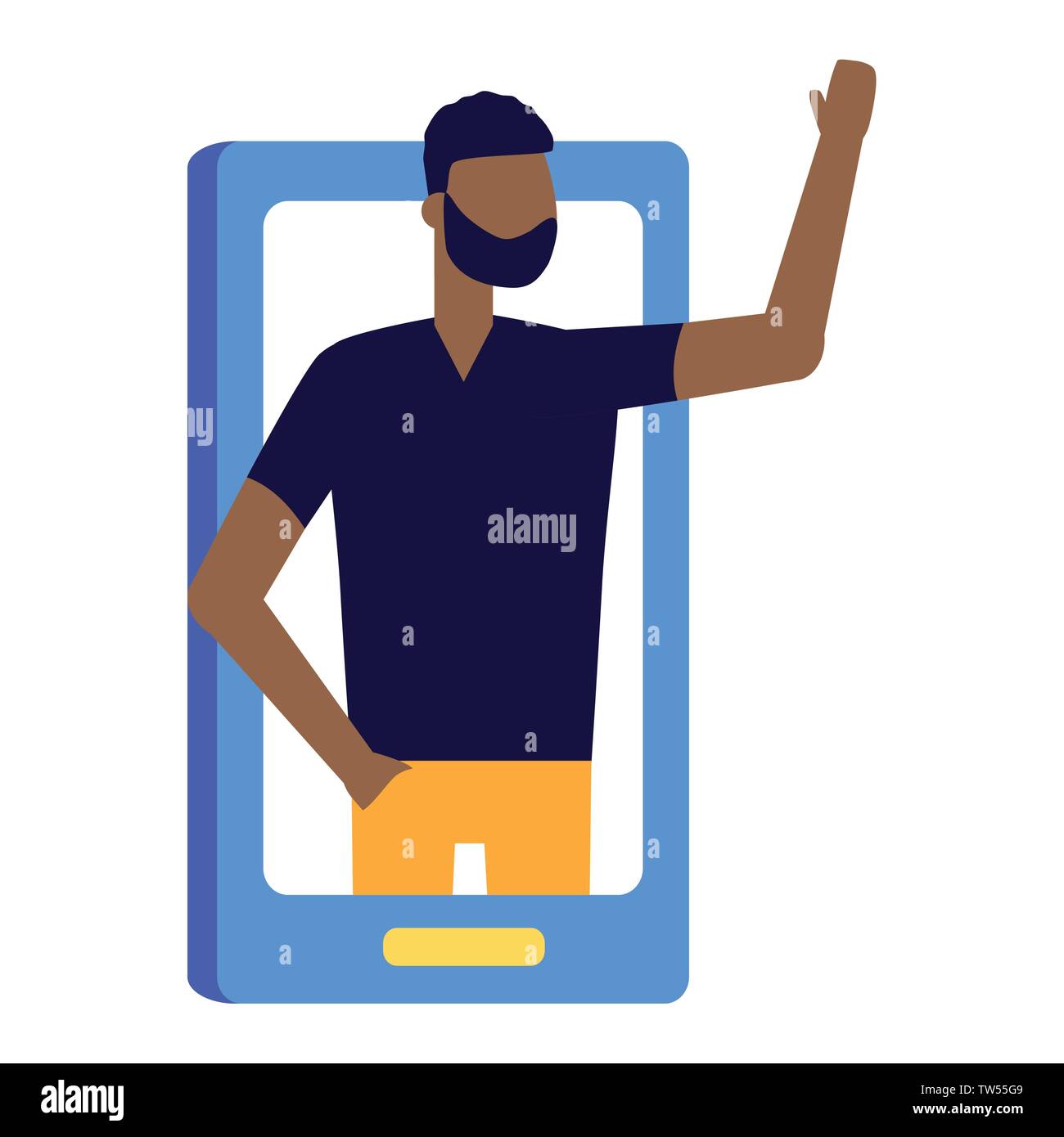 Business talk african man Stock Vector Images - Alamy