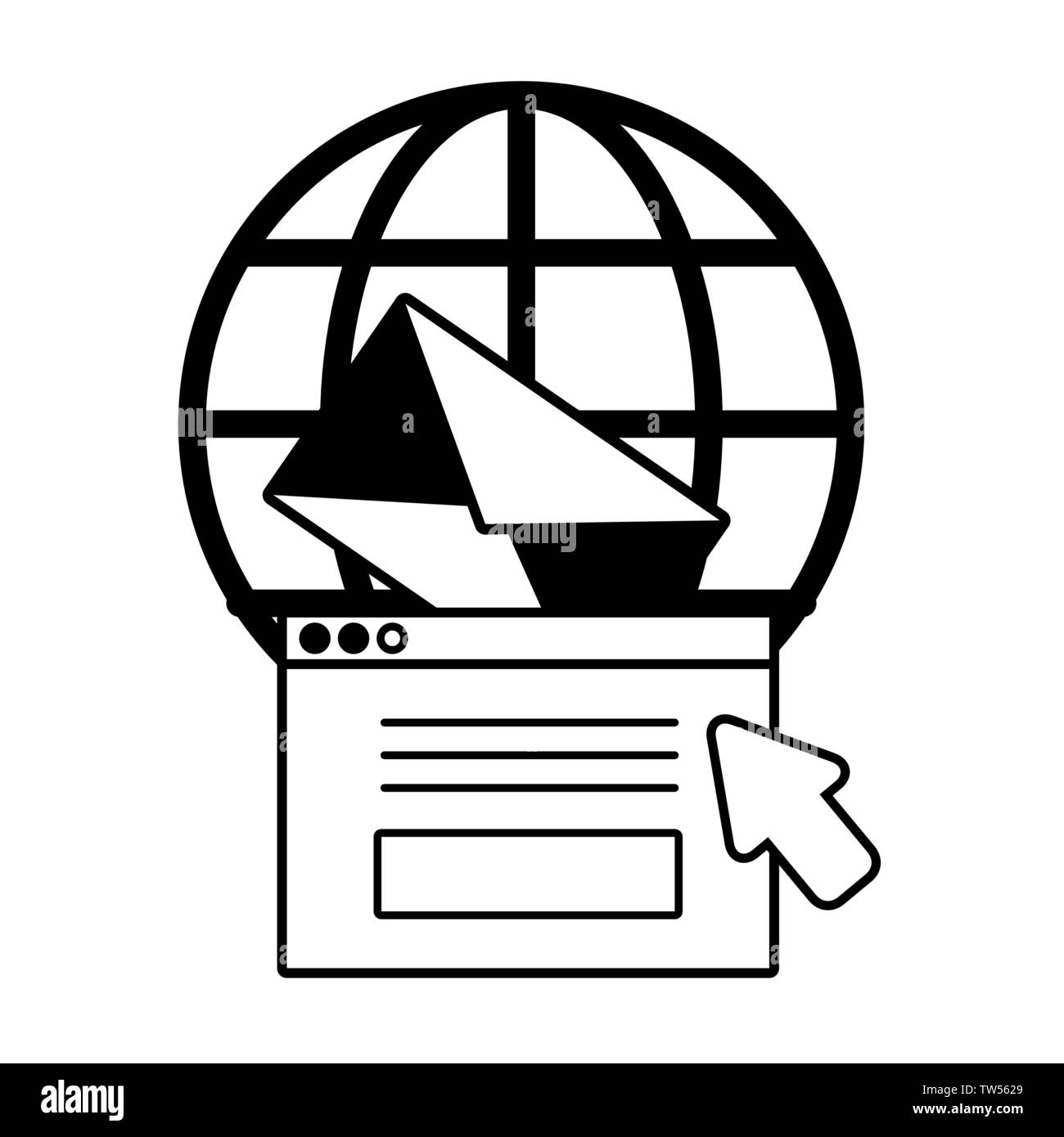 world website email message click Stock Vector Image & Art - Alamy