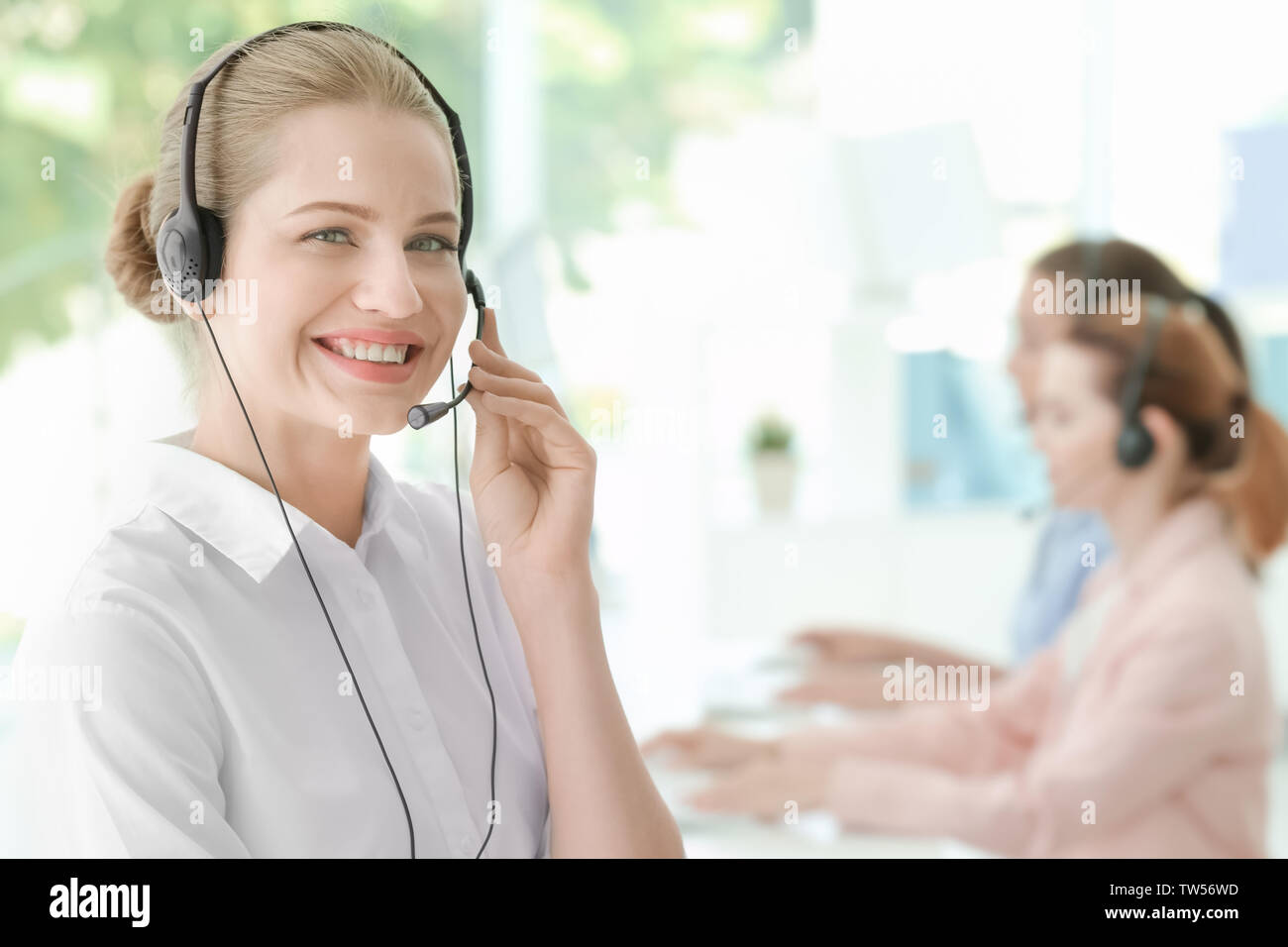 Female dispatcher hi-res stock photography and images - Alamy