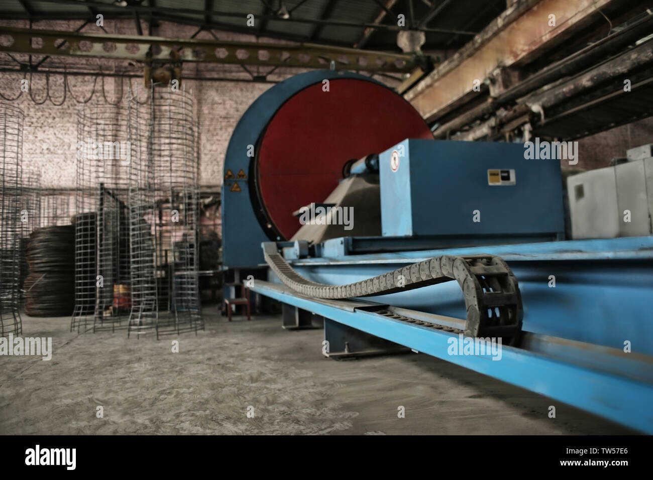 Workshop of concrete batching plant Stock Photo - Alamy