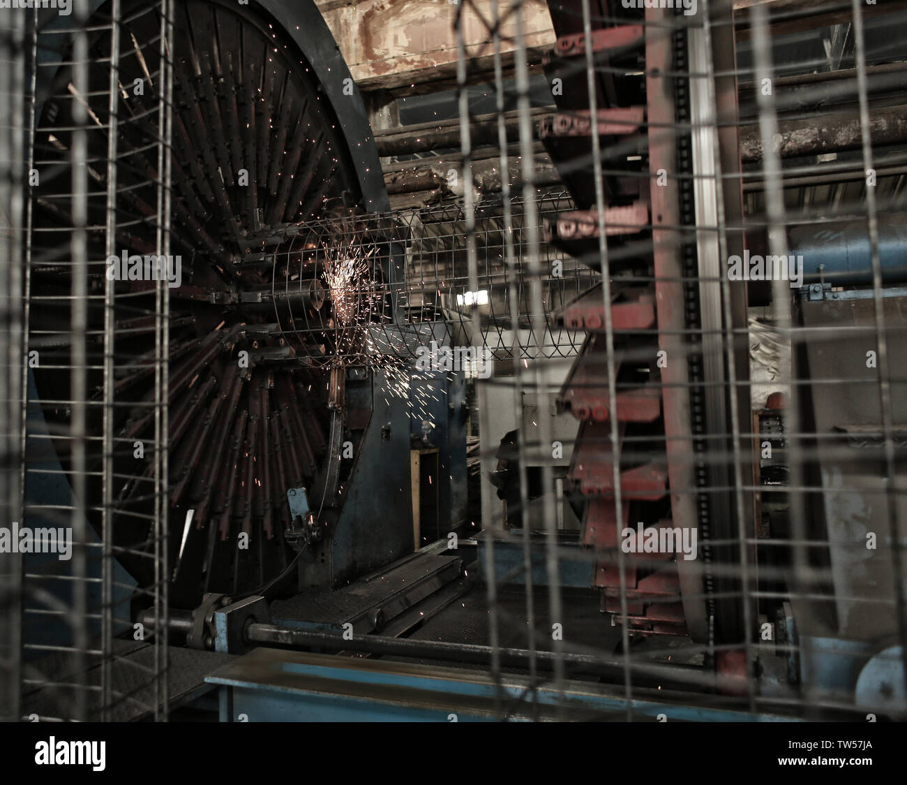 Workshop of concrete batching plant Stock Photo - Alamy