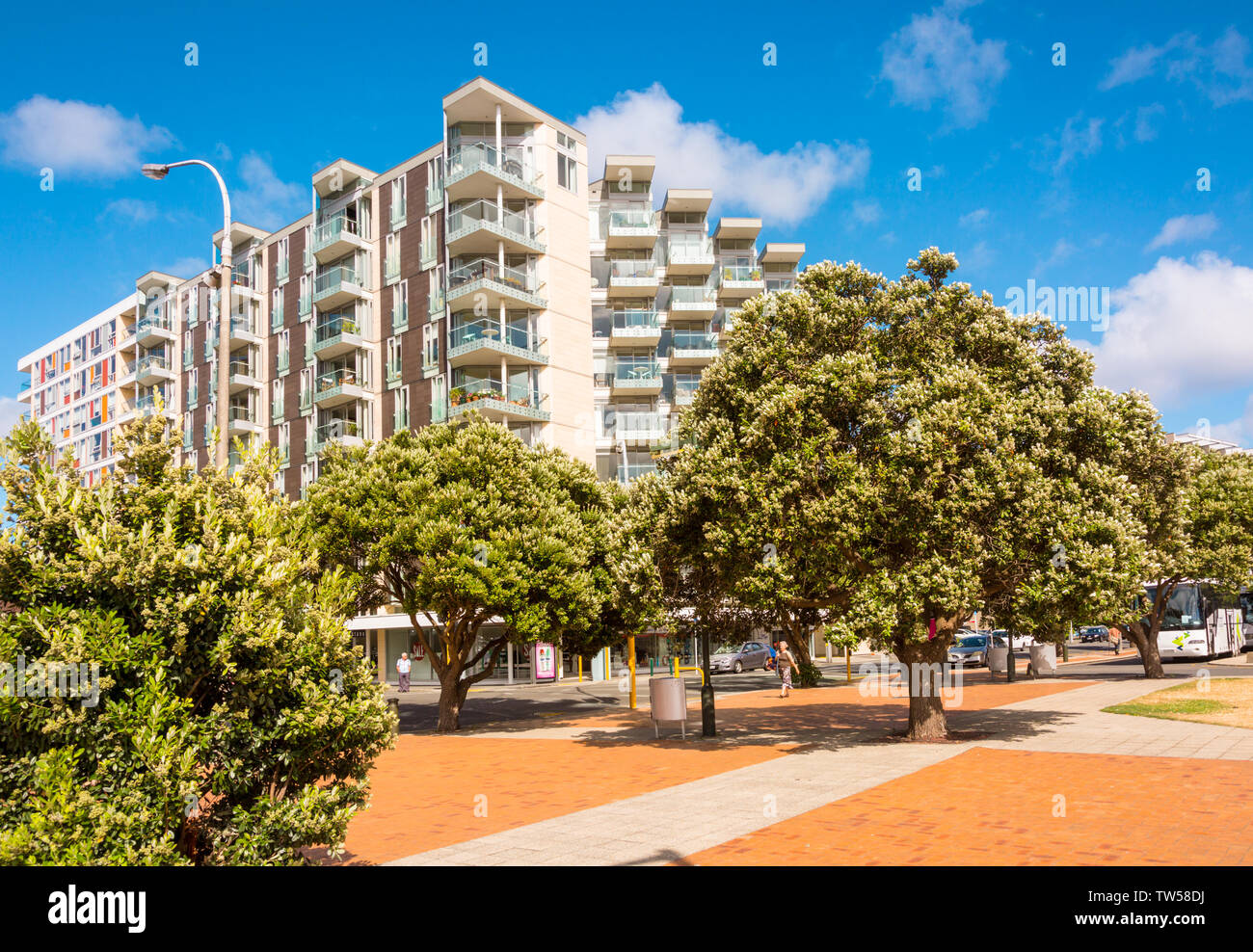 Modern buildings, Wellington city centre, North Island, New Zealand ...