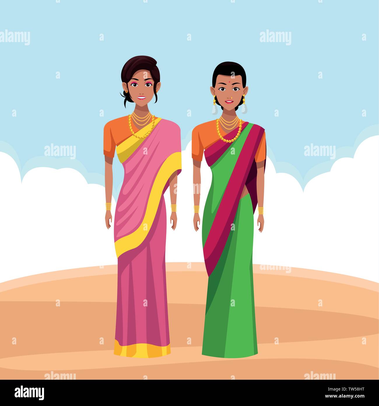 indian women avatar cartoon character Stock Vector Image & Art - Alamy