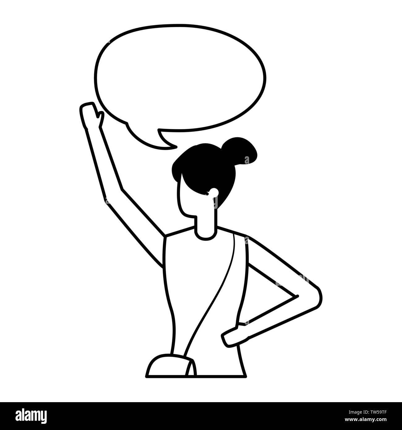 Cartoon girl waving bubble Stock Vector Images - Alamy