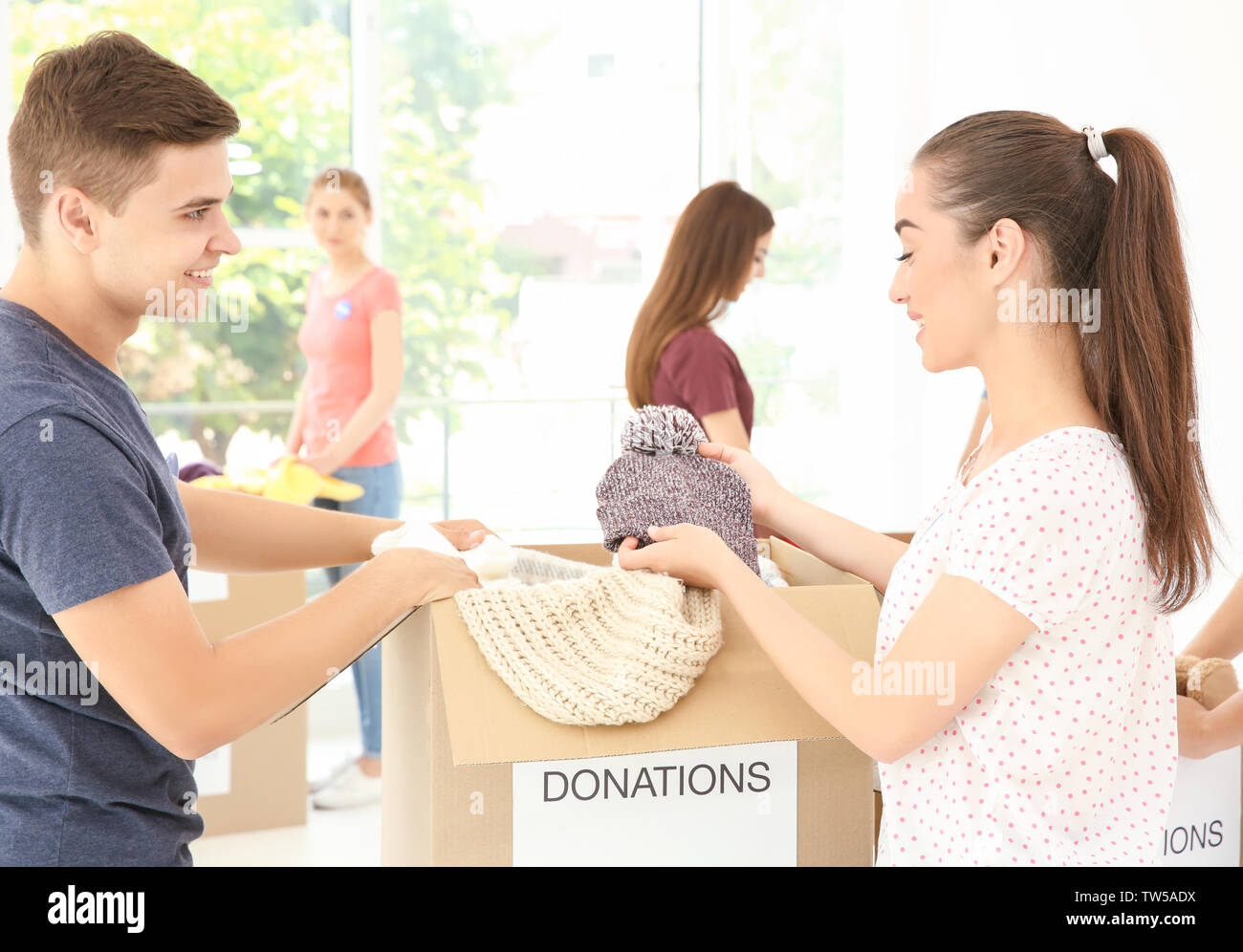 Clothes collecting box hi-res stock photography and images - Alamy