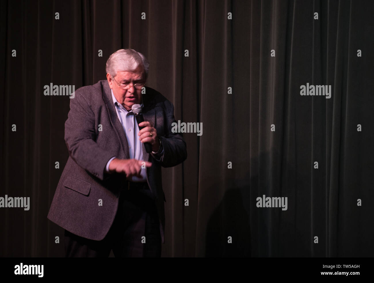 UNITED STATES - 02042017: Robert Veatch the MC for the Lucketts School ...