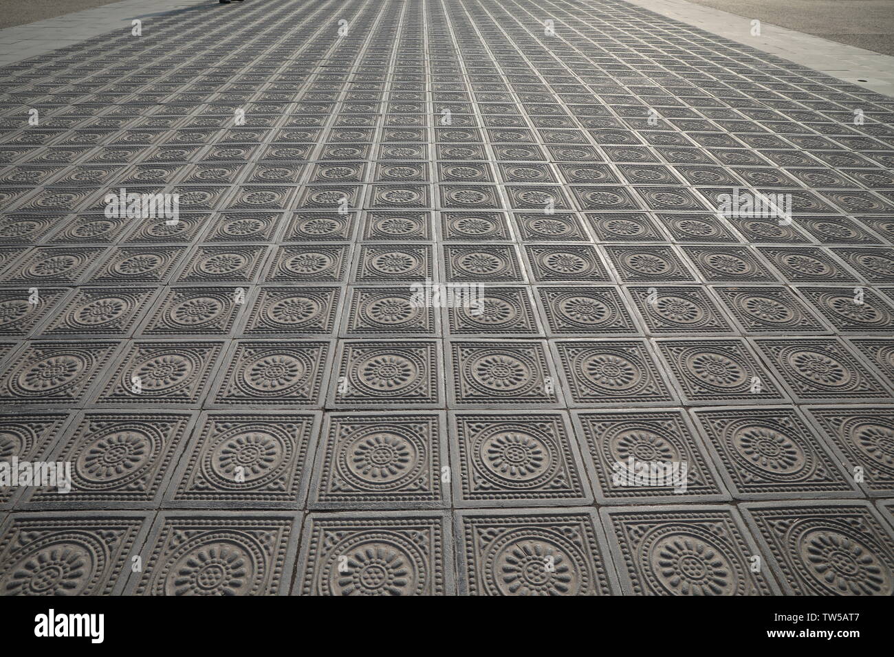 Cement brick paved ground and square Stock Photo - Alamy