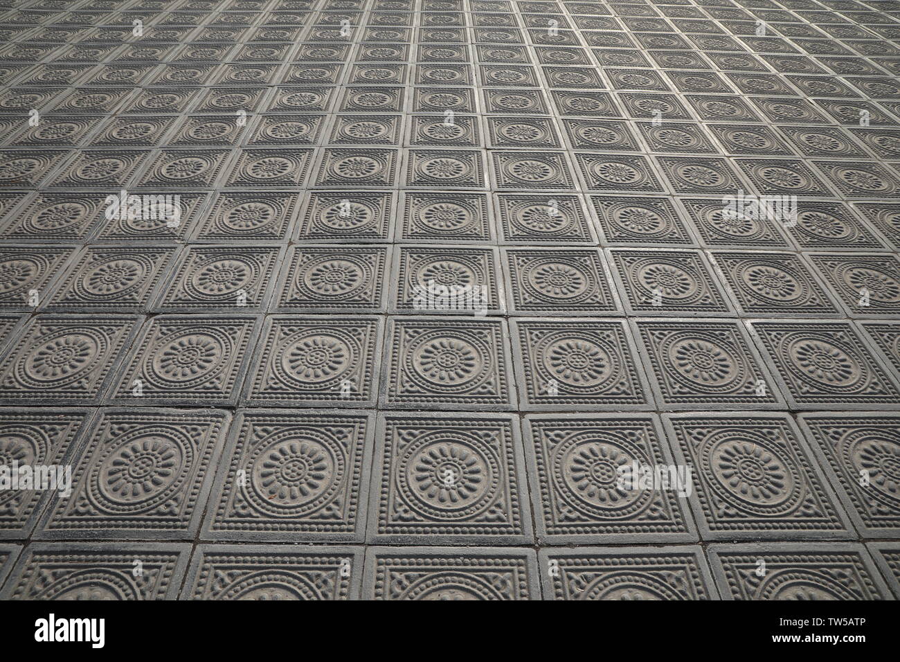 Cement brick paved ground and square Stock Photo - Alamy