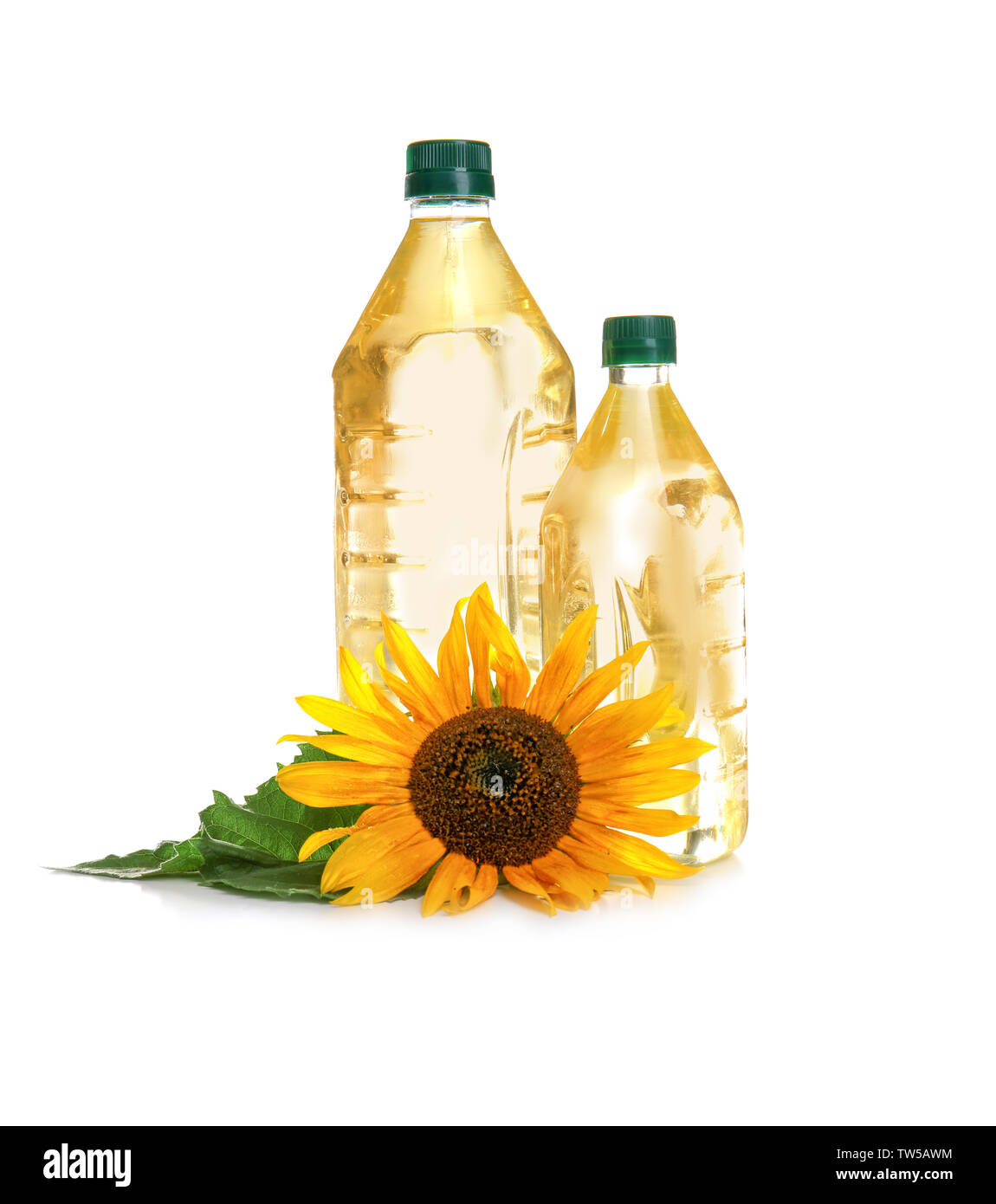 Bottles of cooking oil, isolated on white Stock Photo - Alamy