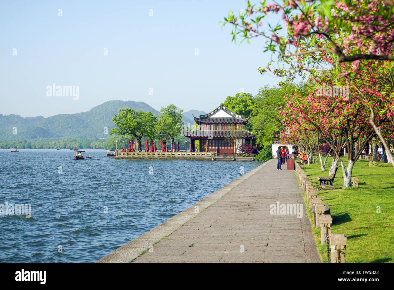 Spring color of West Lake Scenic Area Stock Photo - Alamy