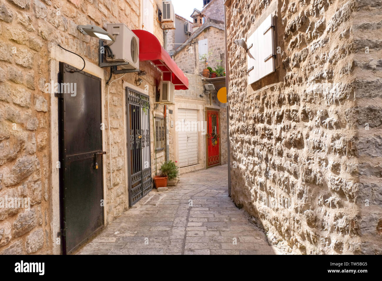 Beautiful street of old city Stock Photo - Alamy