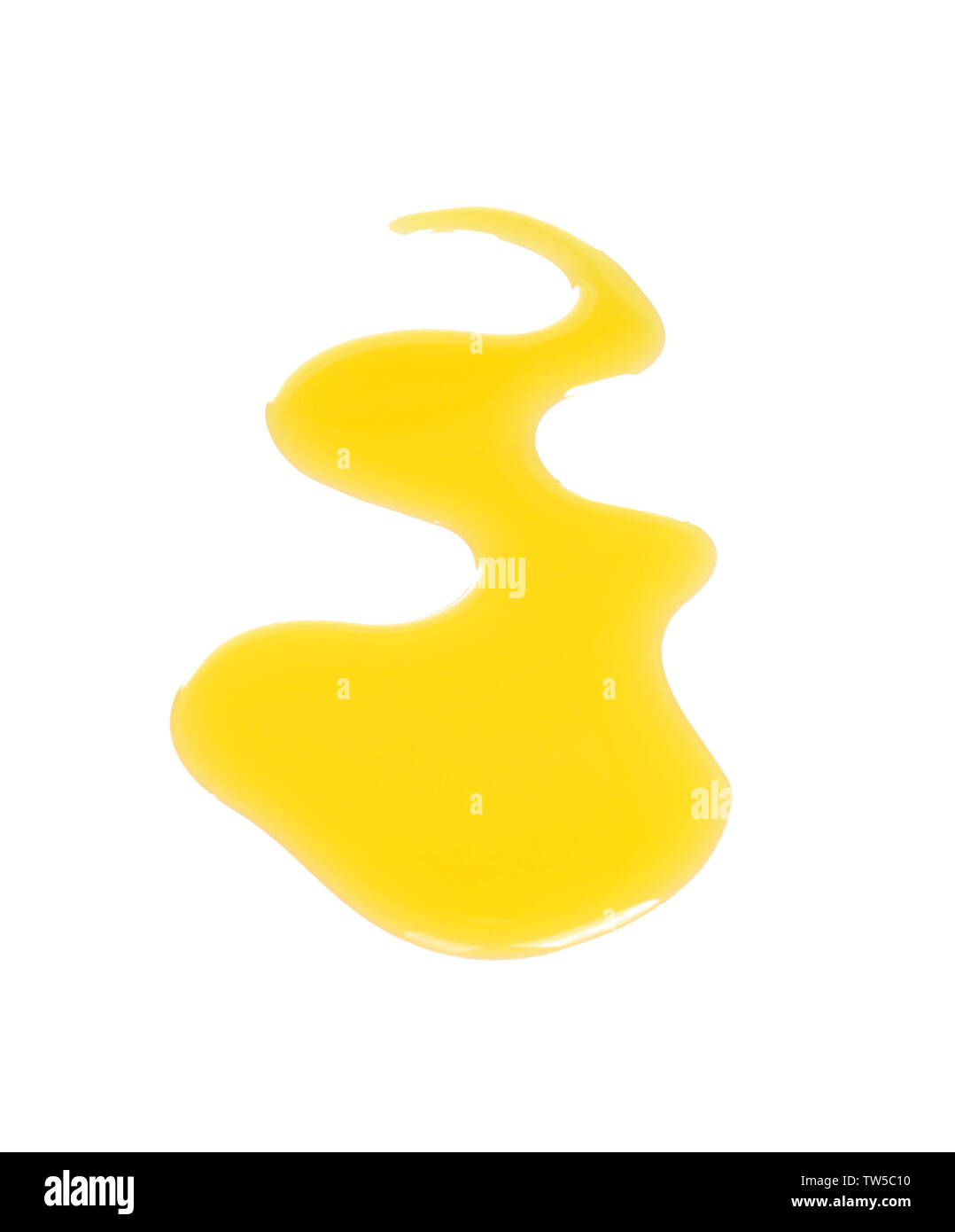 Spilled cooking oil on white background Stock Photo - Alamy