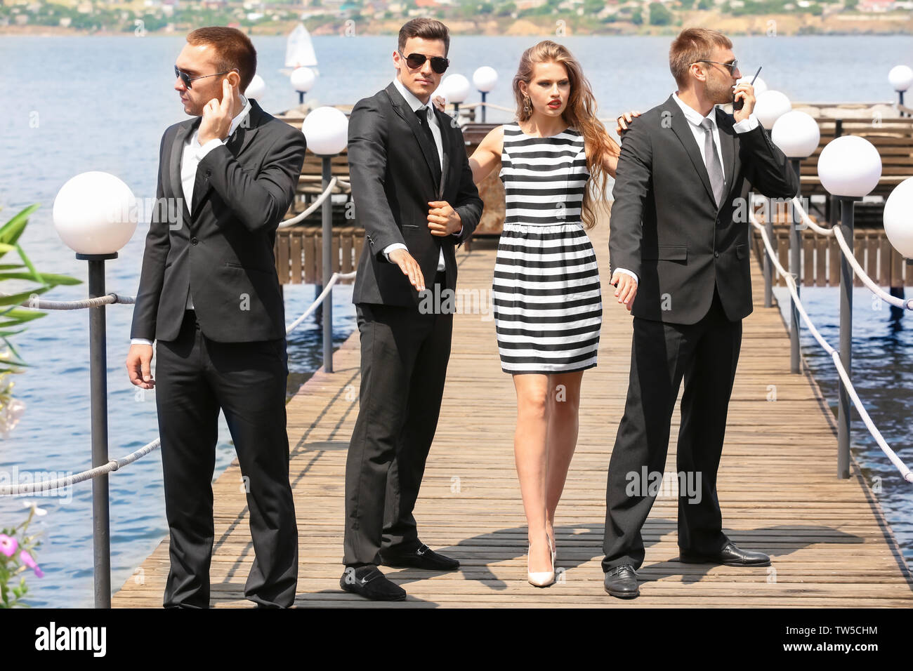Private bodyguards hi-res stock photography and images - Alamy