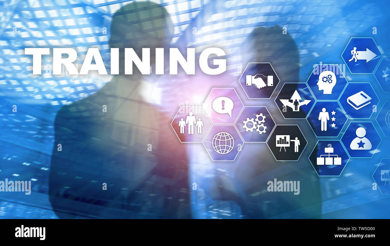 Business training concept. Training Webinar E-learning. Financial ...