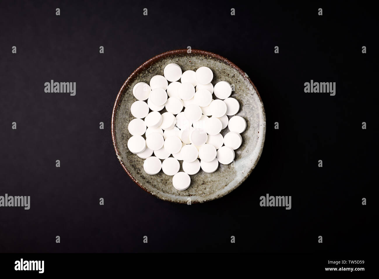Zinc Zn tablets. Concept for a healthy dietary supplementation. Immune ...