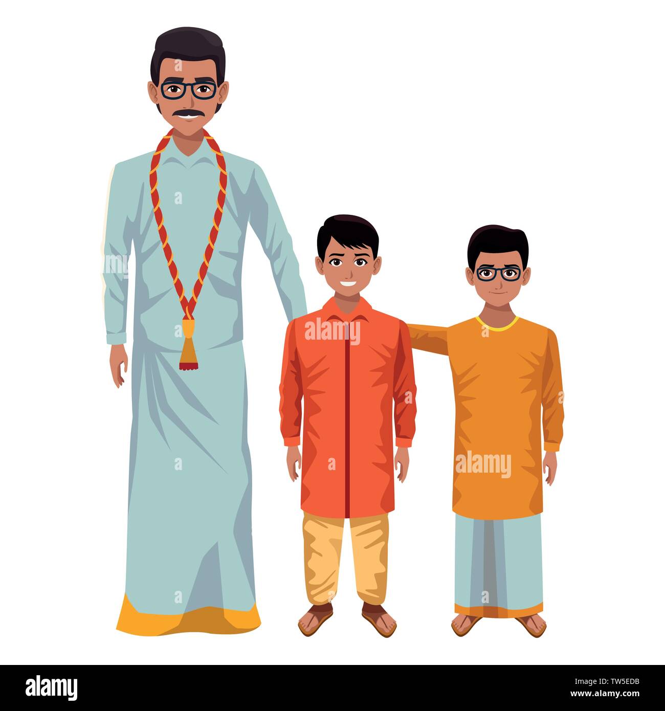 indian family avatar cartoon character Stock Vector Image & Art - Alamy