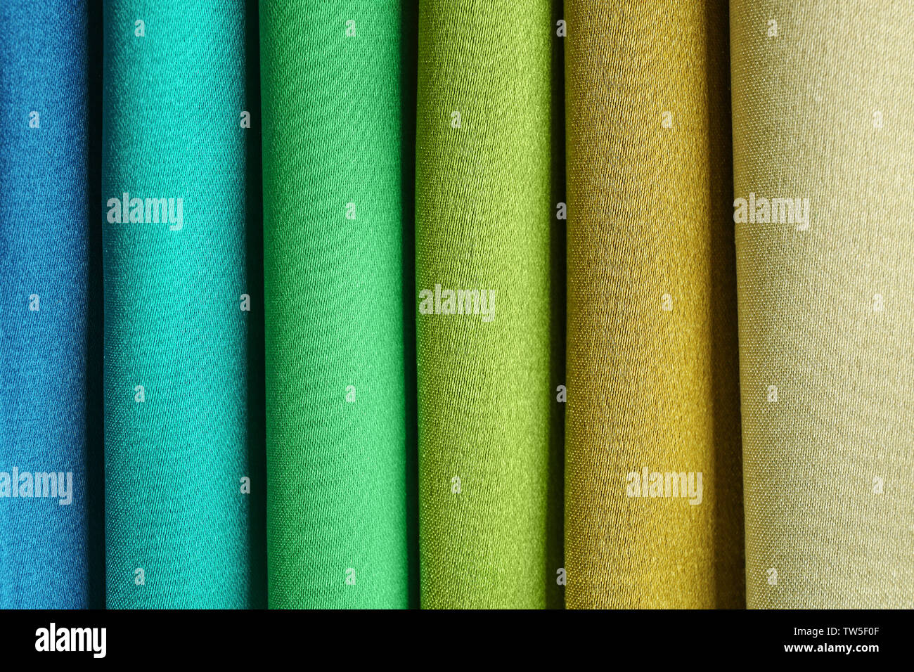 Green composition with fabrics, close up Stock Photo - Alamy