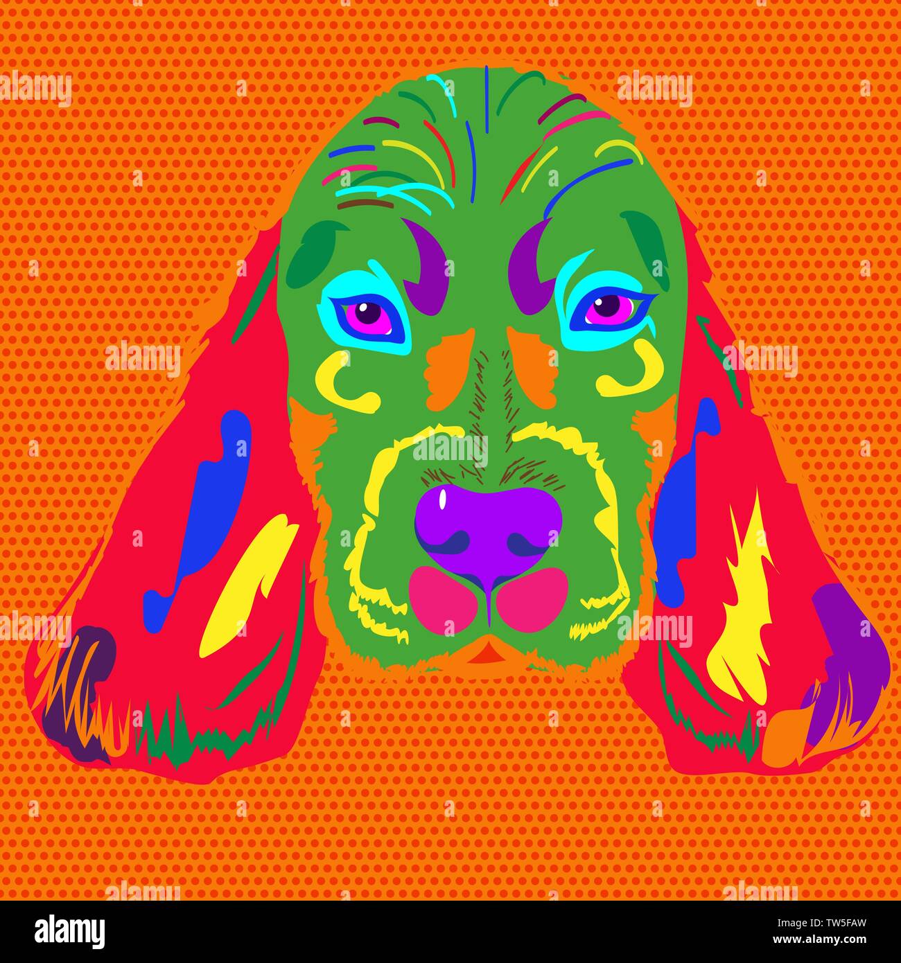 Spaniel dog head Stock Vector Images - Alamy