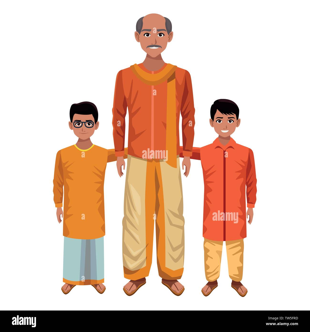 indian family avatar cartoon character Stock Vector Image & Art - Alamy