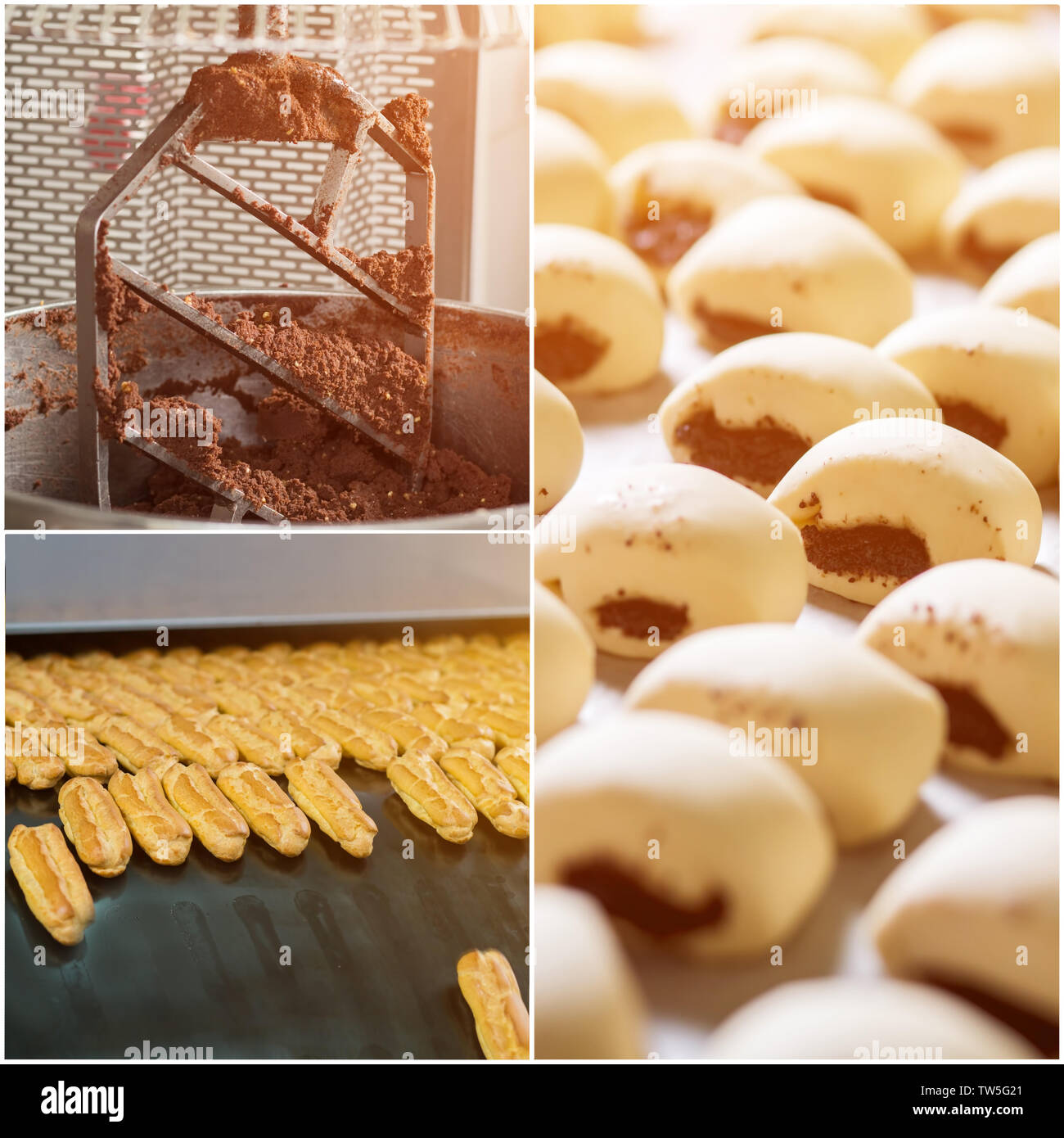 Cookie dough process Cut Out Stock Images & Pictures - Alamy