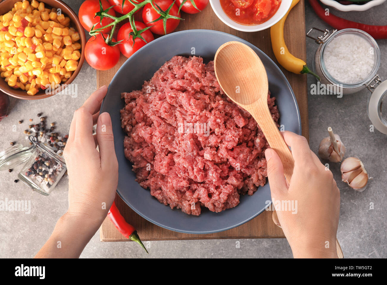 Female chili con carne hi-res stock photography and images - Alamy